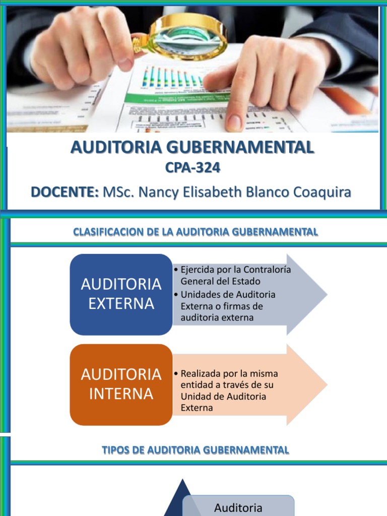 Tipos de Auditoria Gubernamental | PDF | Auditoría | Economias