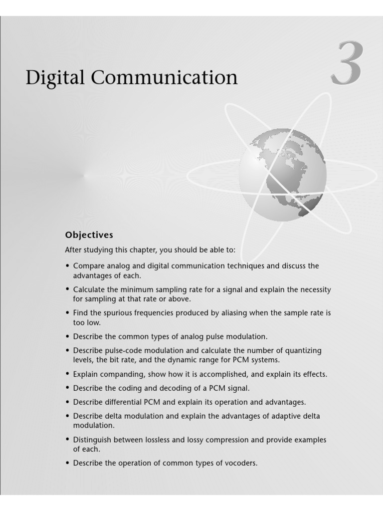 3 - Digital Communication | PDF | Sampling (Signal Processing) | Data Compression