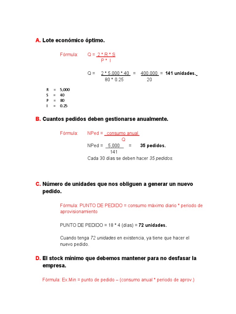 Lote Economico Optimo | PDF | Métodos y materiales de enseñanza