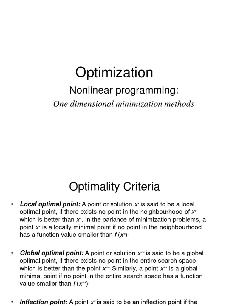 Lec 5 | PDF | Mathematical Optimization | Elementary Mathematics