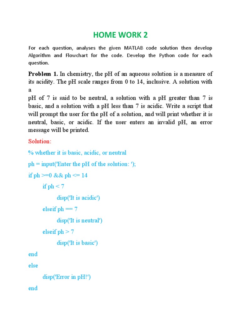 Home Work 2 | PDF | Ph | Mathematics