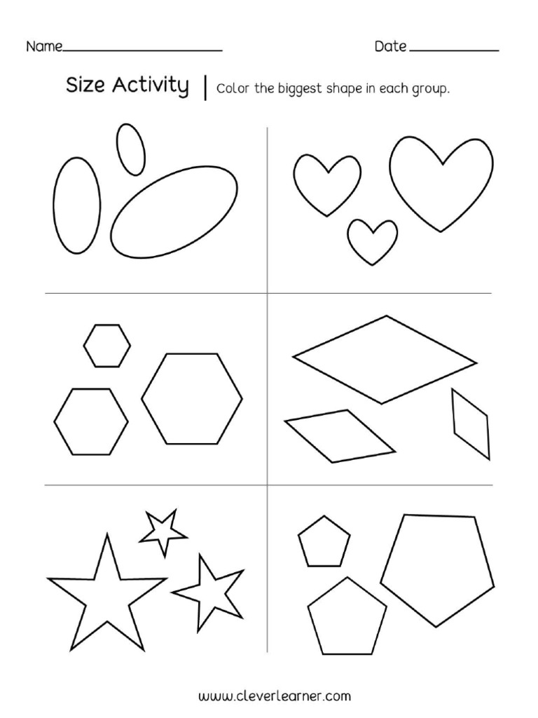 Theme Big and Small Size Activities For Children 4 | PDF