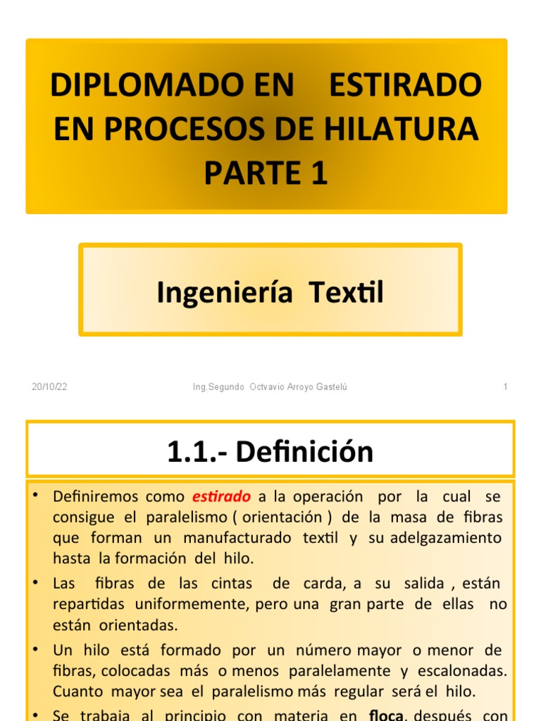 Definición y Mecanismos de Estirado | PDF | Fricción | Velocidad