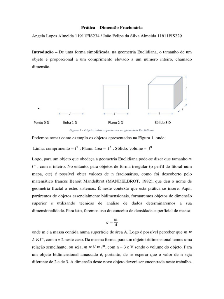Fractal | PDF | Geometria | Dimensão