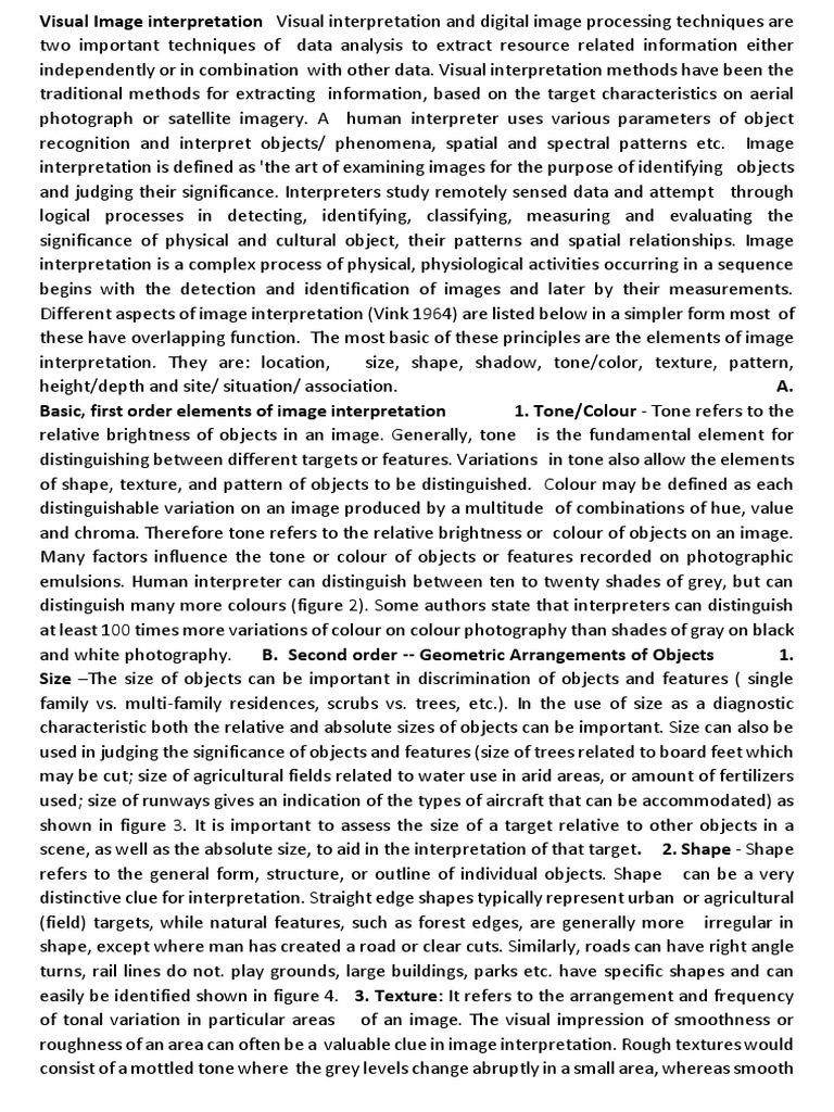 Visual Image Interpretation Visual Interpretation and Digital Image Processing Techniques Are ...