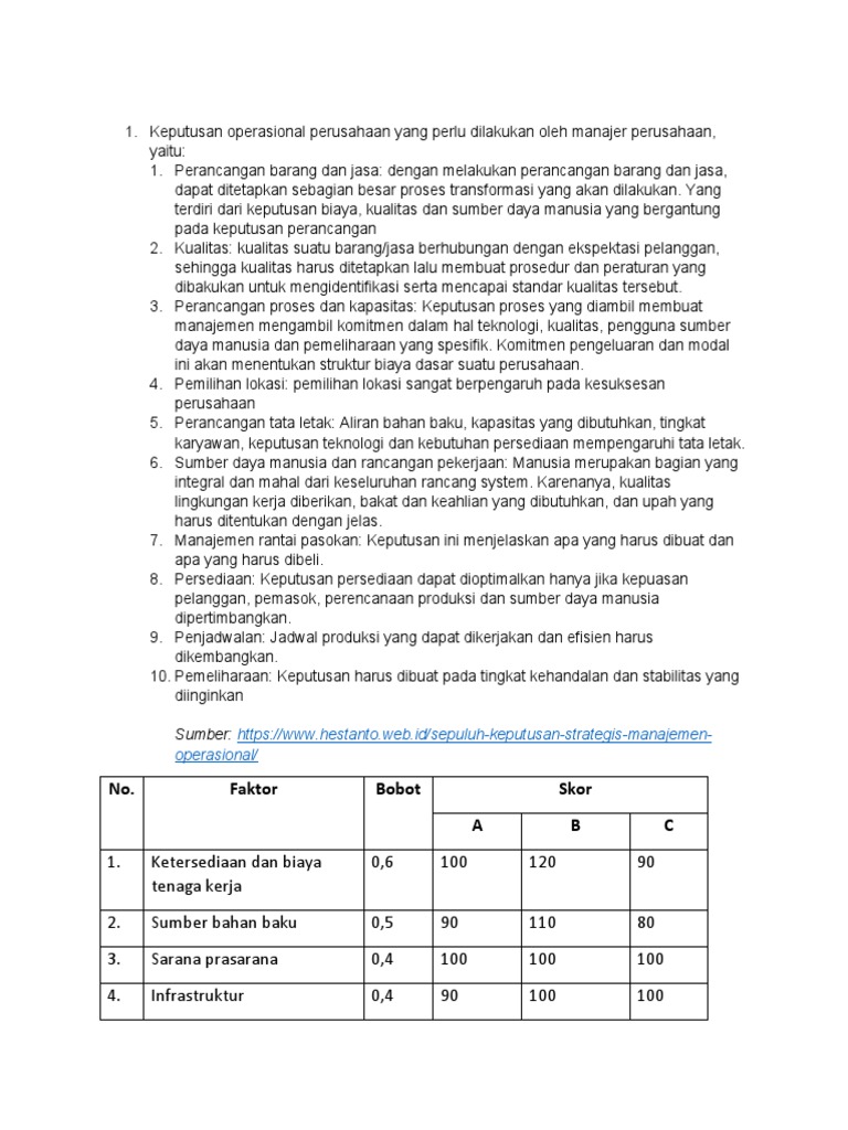 Jawaban Tugas 1 Manajemen Operasi | PDF | Komputer | Teknologi & Rekayasa