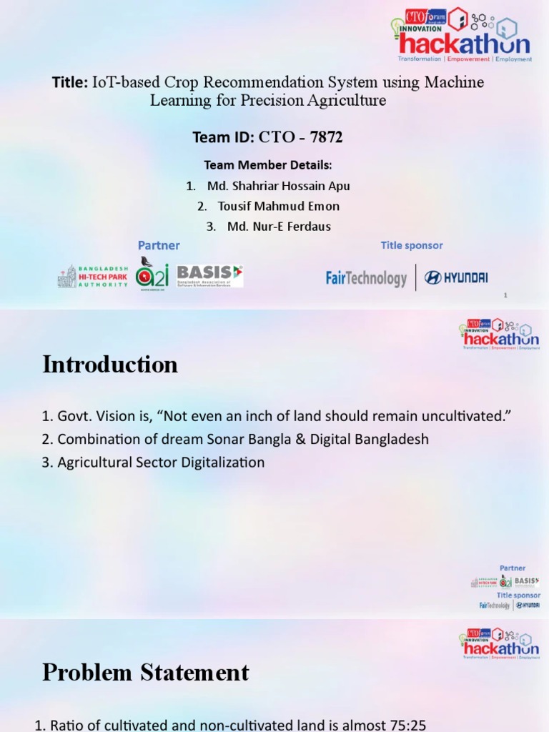 CTO-7872 (IoT-based Crop Recommendation System Using Machine Learning For Precision Agriculture ...
