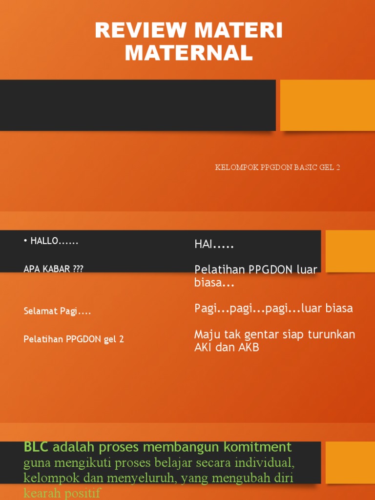 PP Review Materi Maternal Ppgdon | PDF