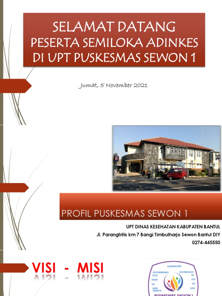 Profil Puskesmas Sewon 1 dan Layanannya | PDF | Kesehatan Holistik