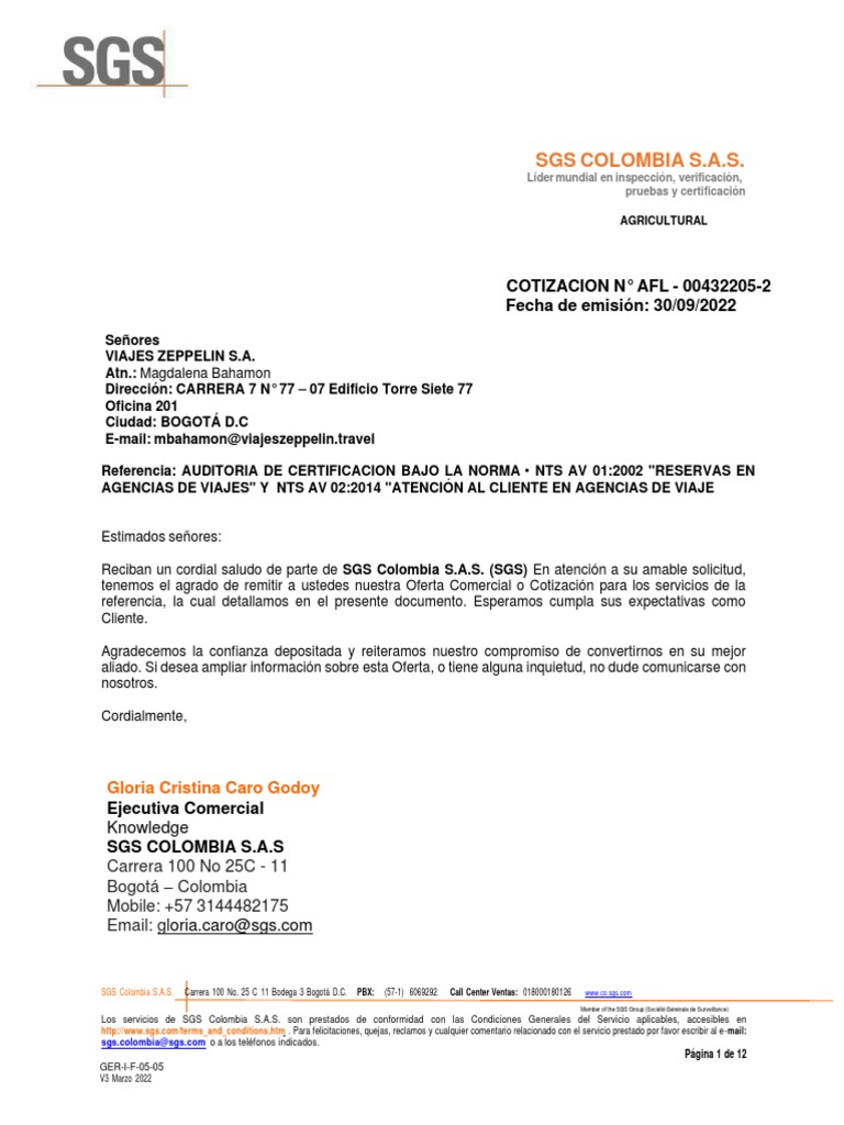 Oferta Comercial 432205-2.1 | PDF | Colombia | Auditoría