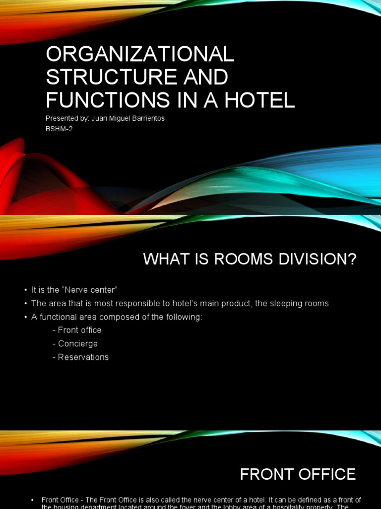 Organizational Structure in A Hotel | PDF | Chef | Human Resource ...