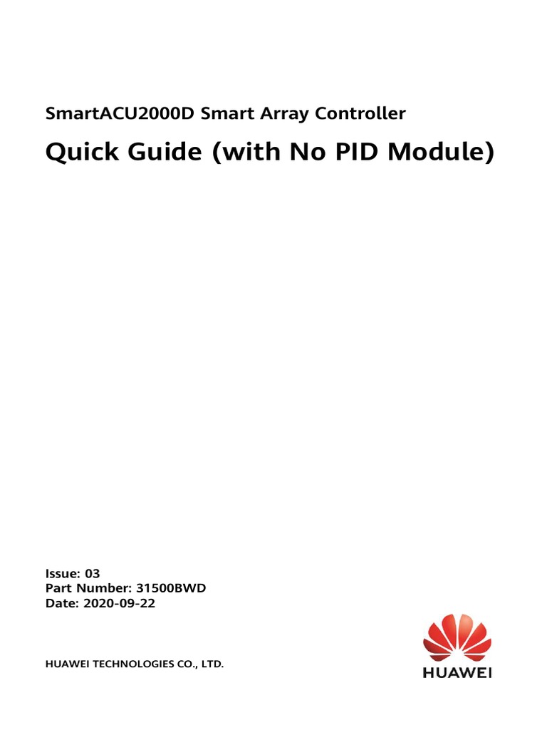 SmartACU2000D Smart Array Controller Quick Guide (With No PID Module) | PDF | Fuse (Electrical ...
