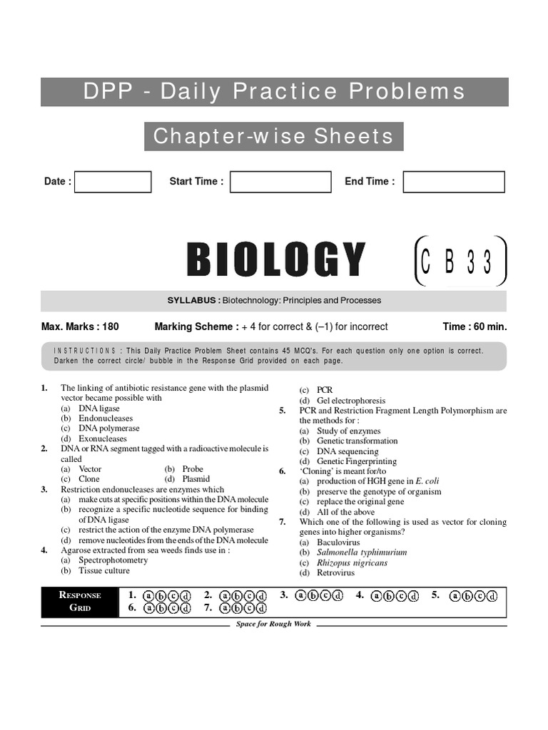 DPP - Daily Practice Problems Chapter-wise Sheets | PDF | Gel ...