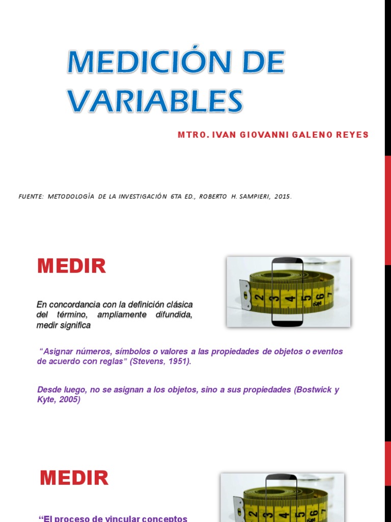 Medición de Variables | PDF