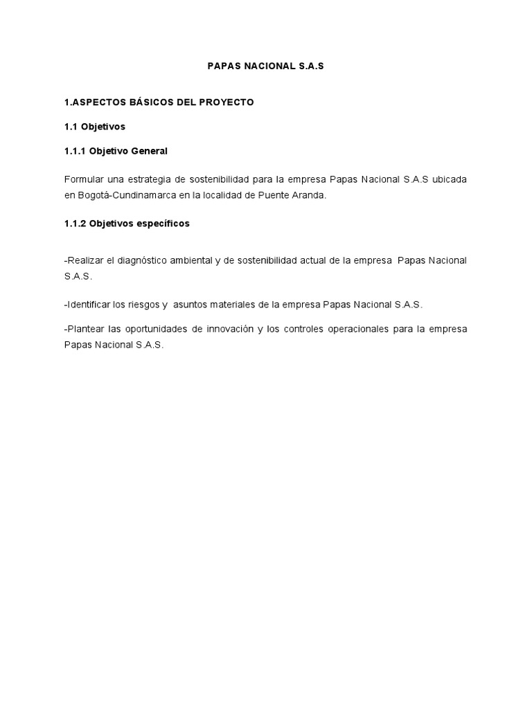 Programa de Sostenibilidad Empresa de Papas | PDF | Sustentabilidad | Residuos
