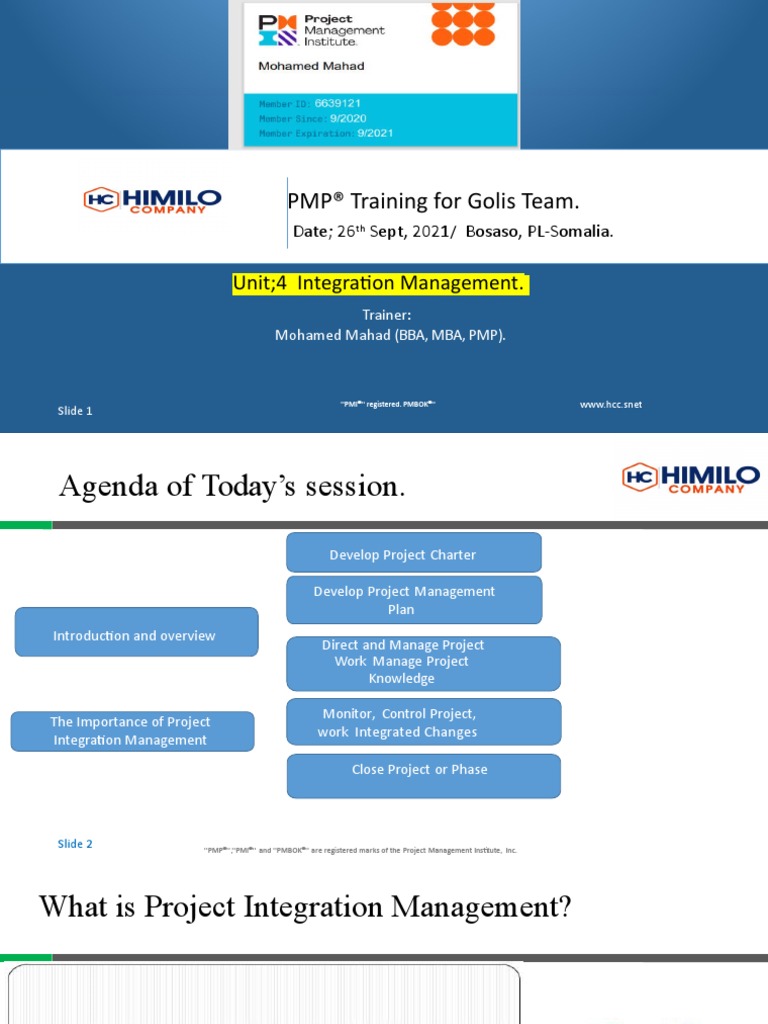 PMP Chapter-4 Intergration Management | PDF | Project Management ...