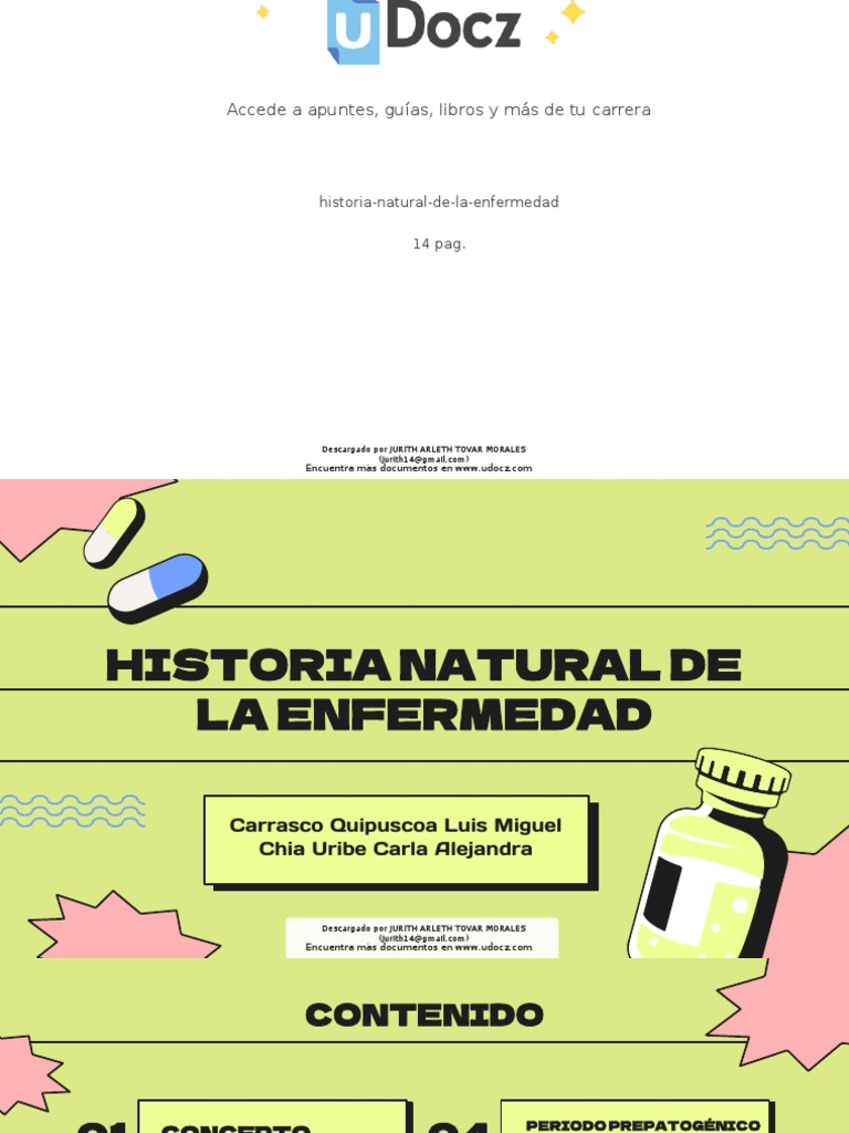 Historia Natural de La Enfermedad 280785 Downloable 1155832 | Descargar gratis PDF ...
