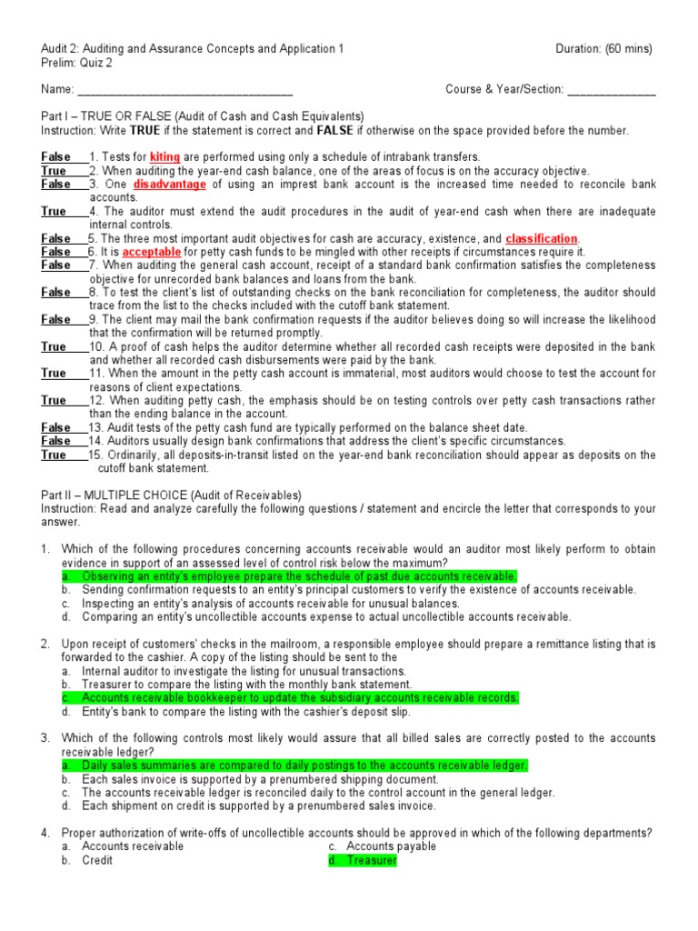 Audit 2 - Theories | PDF | Audit | Banks