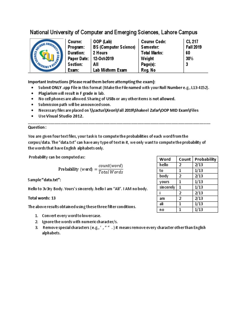 OOP Mid Exam | PDF | Subroutine | Array Data Structure