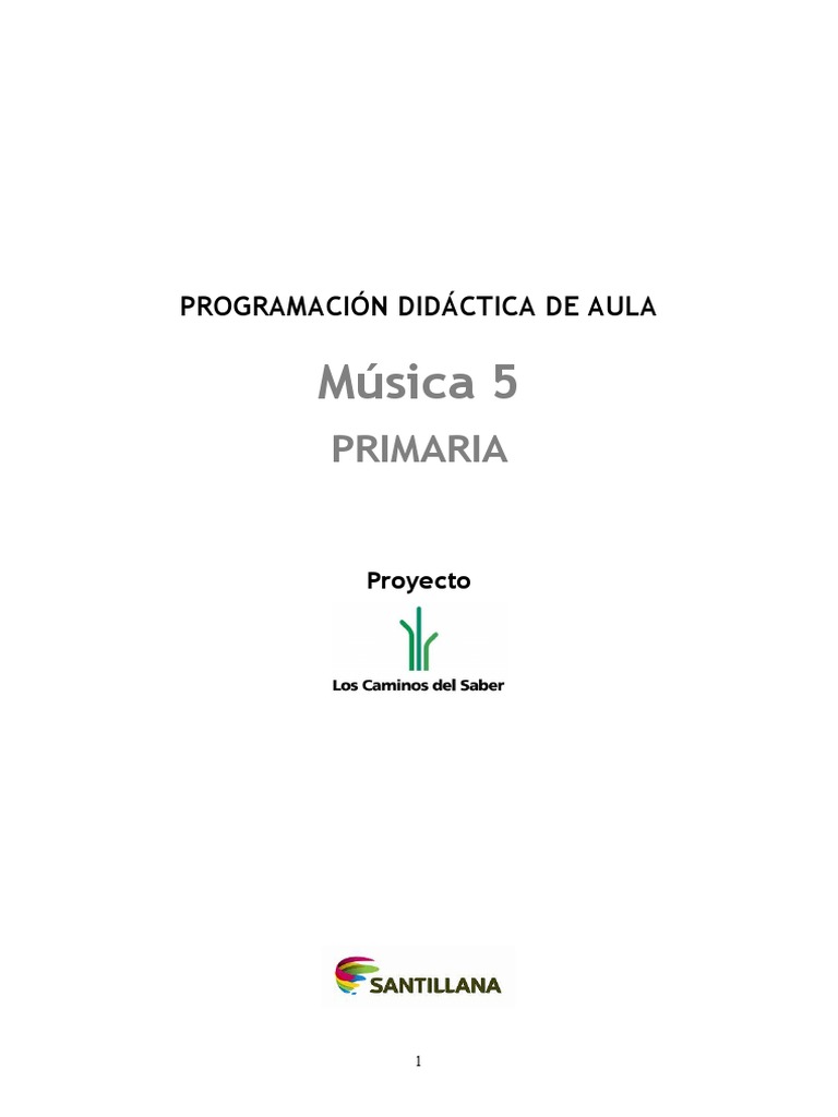 Programación Didactica de Aula Música 5º | PDF | Tempo | Sonido