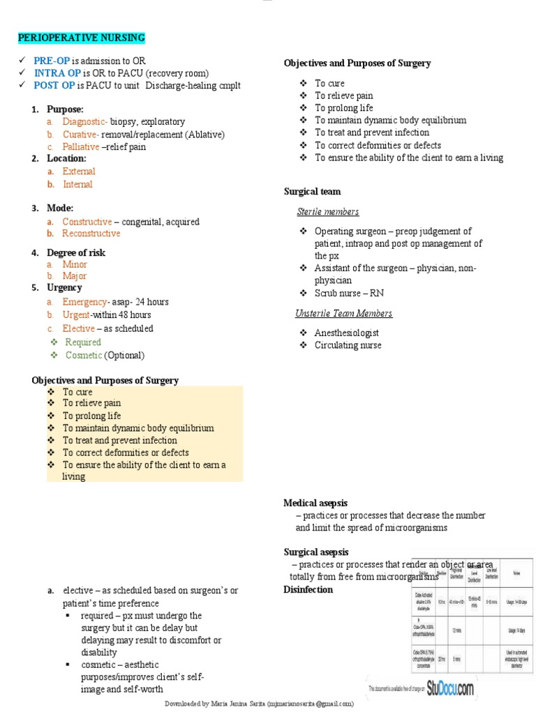 Perioperative Nursing: An Overview of the Surgical Process, Roles, and ...