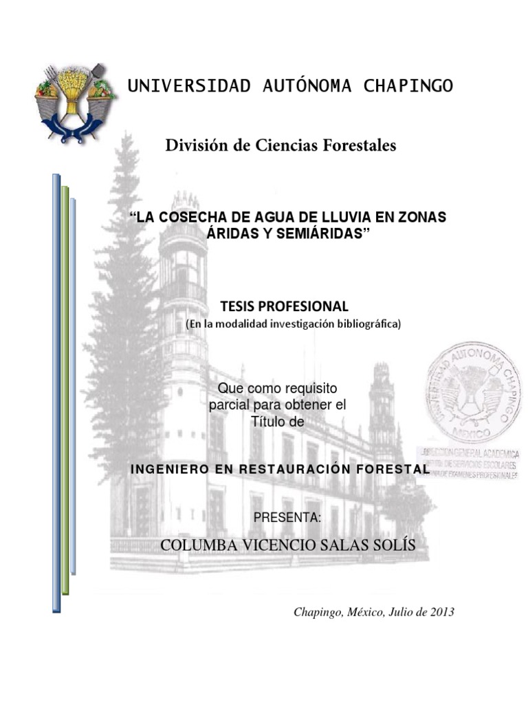 Cosecha De Agua De Lluvia Pdf Clima Desierto