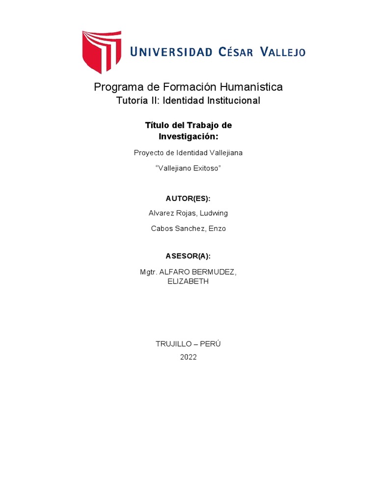 Imforme Tutoria II, Avanze | PDF