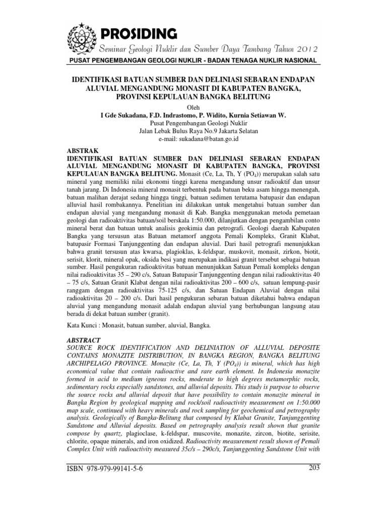 Aluvial Monasit 1 | PDF