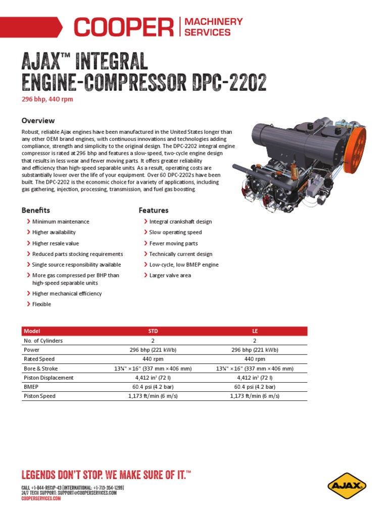 AJI20020 Ajax Integral Engine Compressor DPC 2202 r0 Web | PDF ...