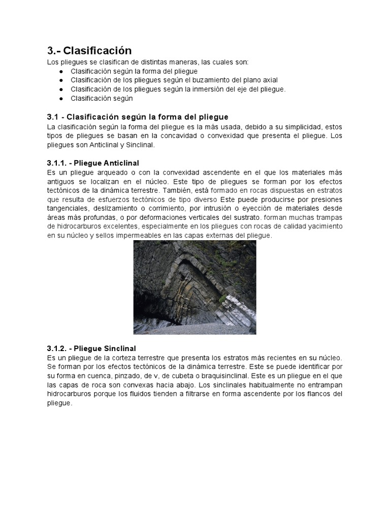 Clasificación de Pliegues en Geología | PDF | Geología
