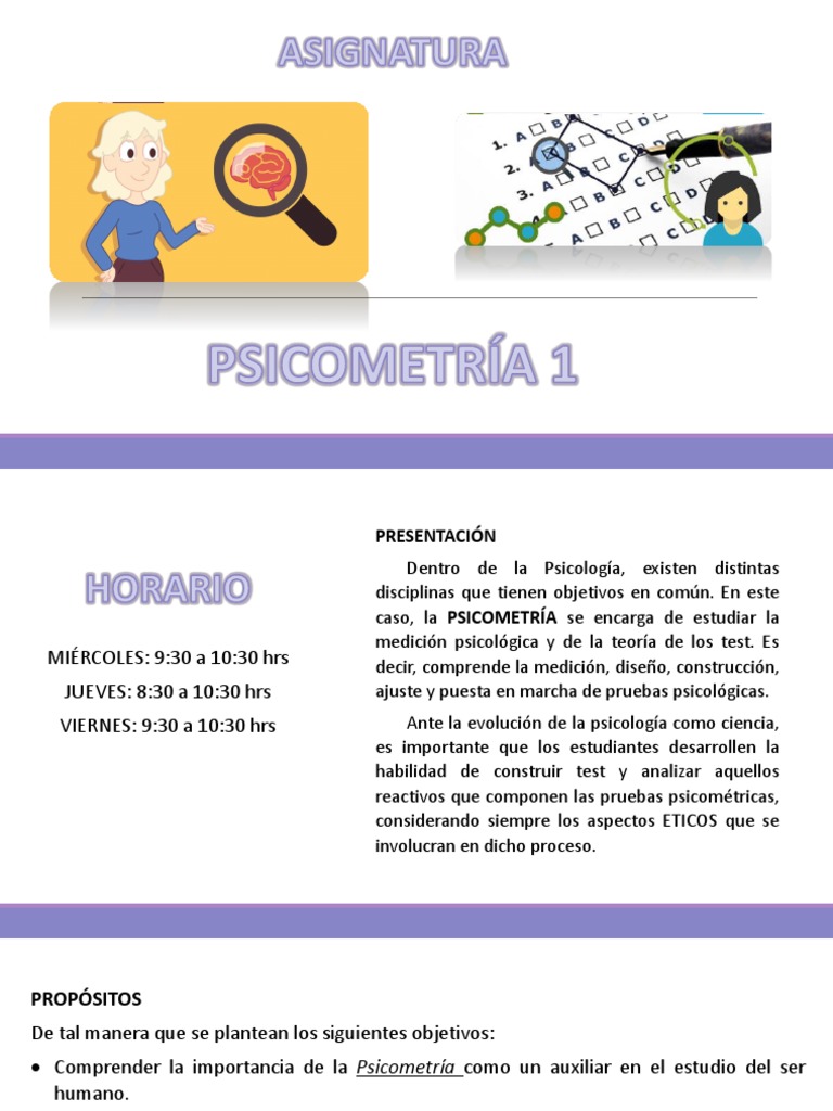 Psicometria Alumnos | PDF | Sicología | Evaluación