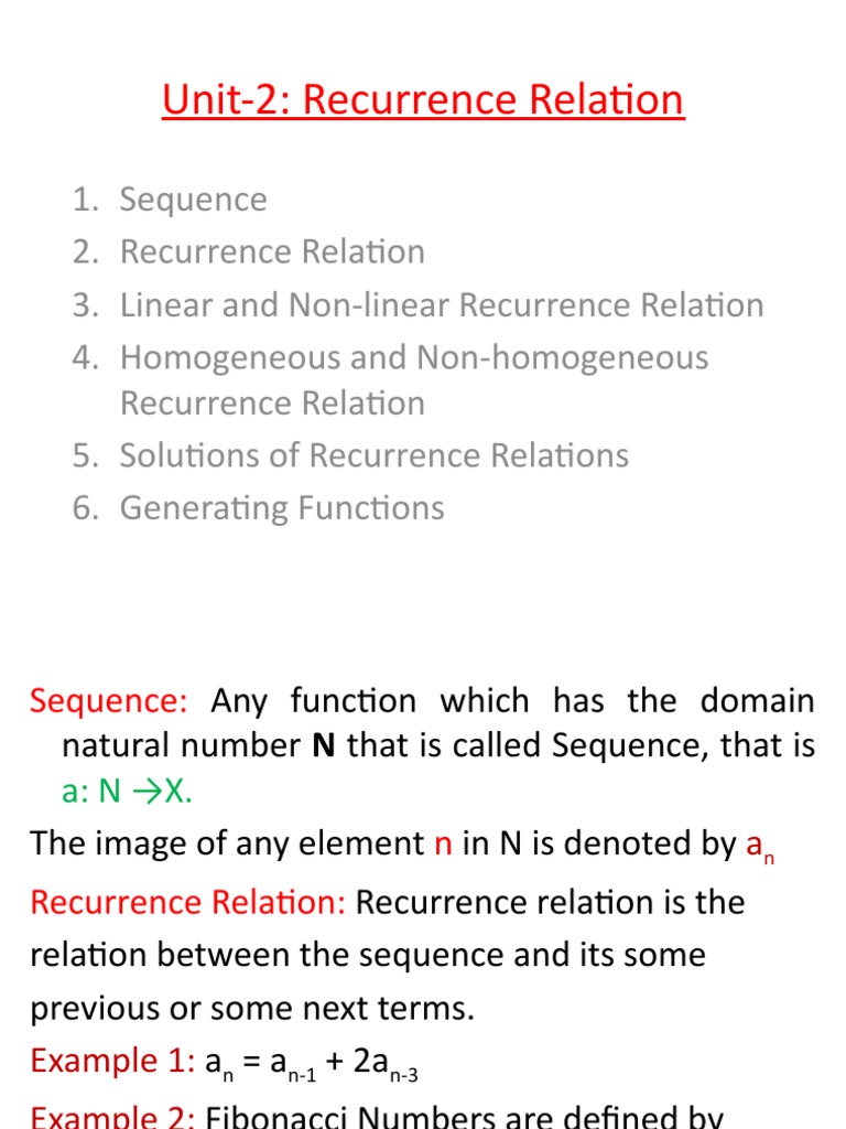 UNIT2 | PDF | Recurrence Relation | Nonlinear System