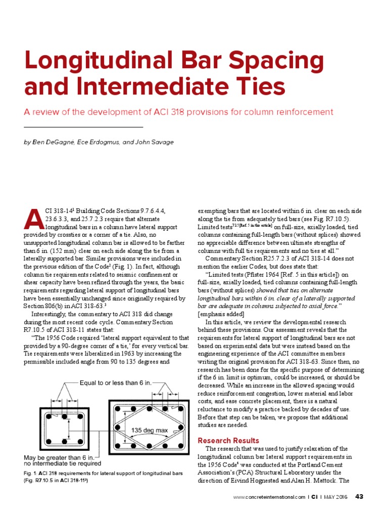 Long Bar Spacing | PDF | Buckling | Concrete