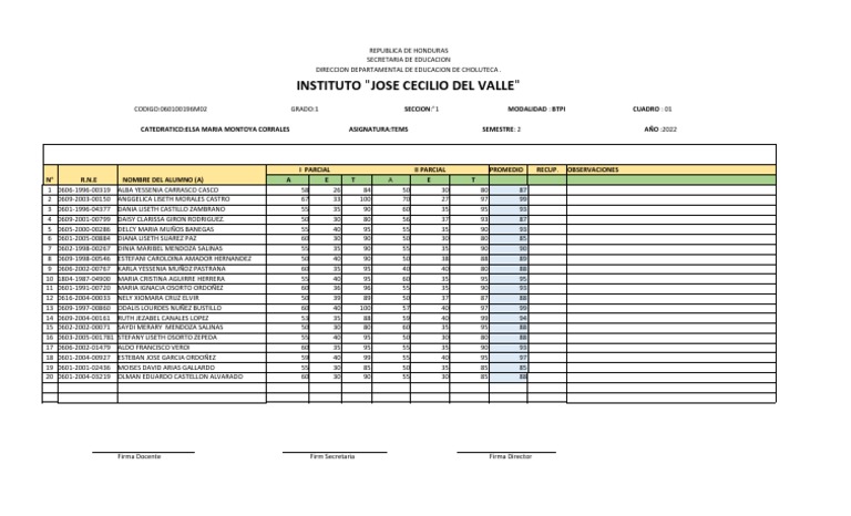 Cuadro 01 Saydi | PDF