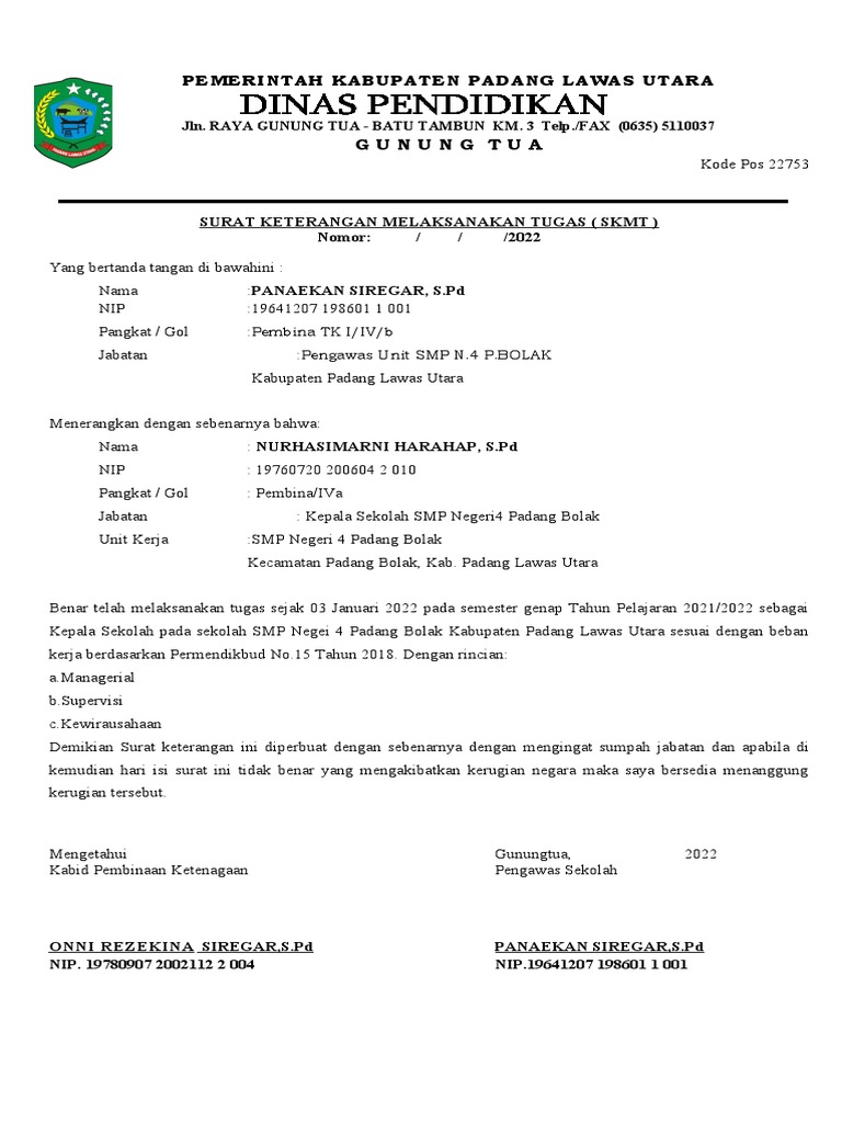 SKMT SERTI GURU Dan Kepsek | PDF