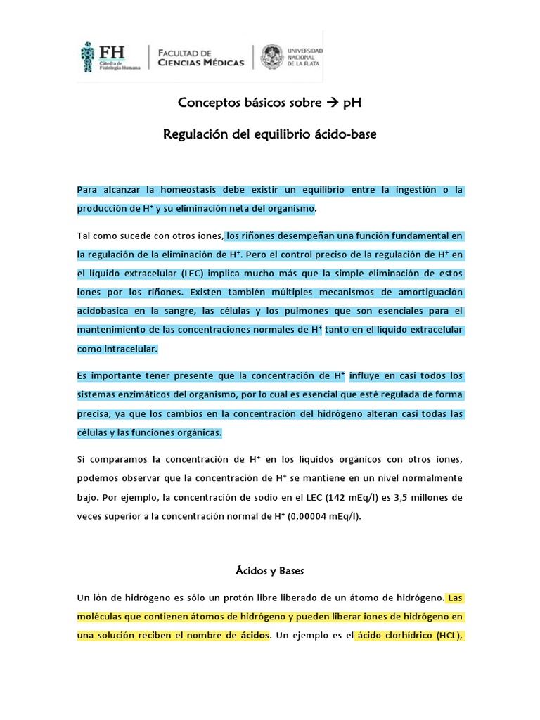 Conceptos Básicos Sobre PH Corregido | PDF | Solución tampón | Ácido