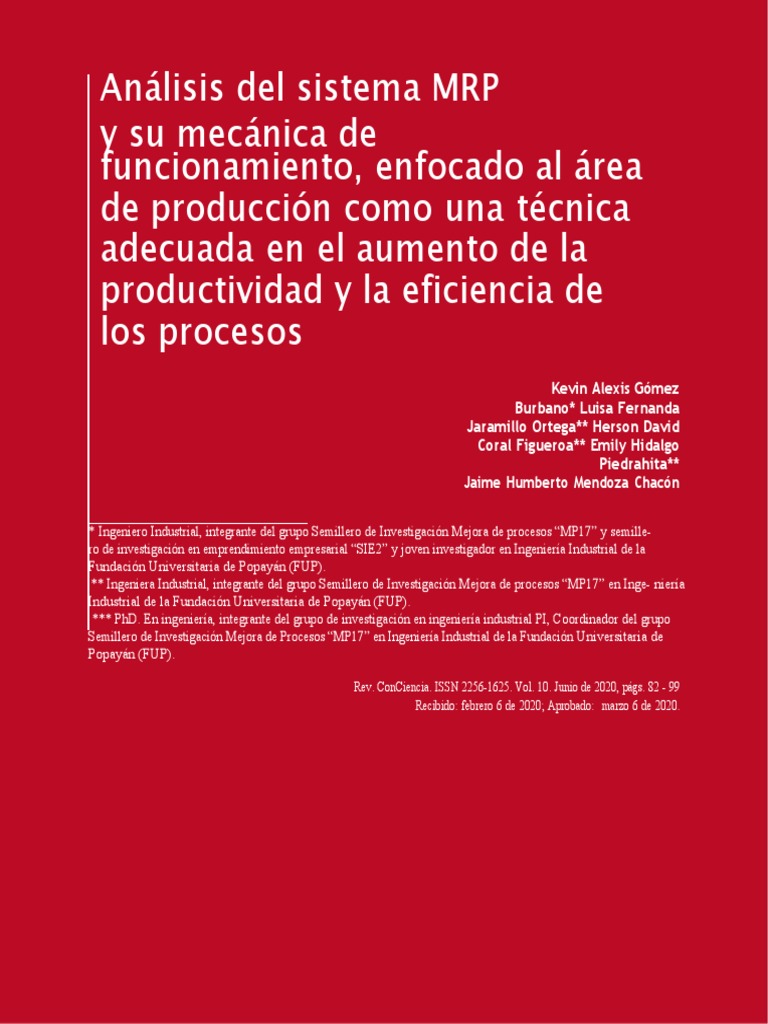 Paper Sobre MRP | PDF