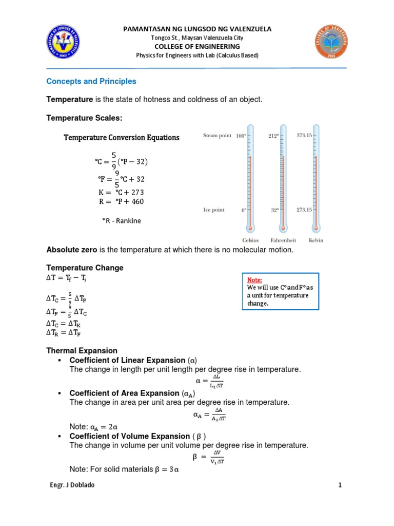 Physics For Engineers - Unit 7 - Heat and Temperature | PDF | Heat Transfer | Thermal Expansion