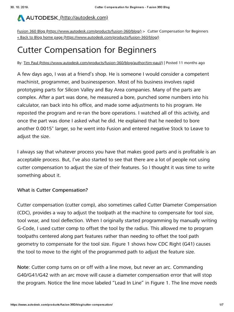 Cutter Compensation For Beginners | PDF | Computer Science | Computing