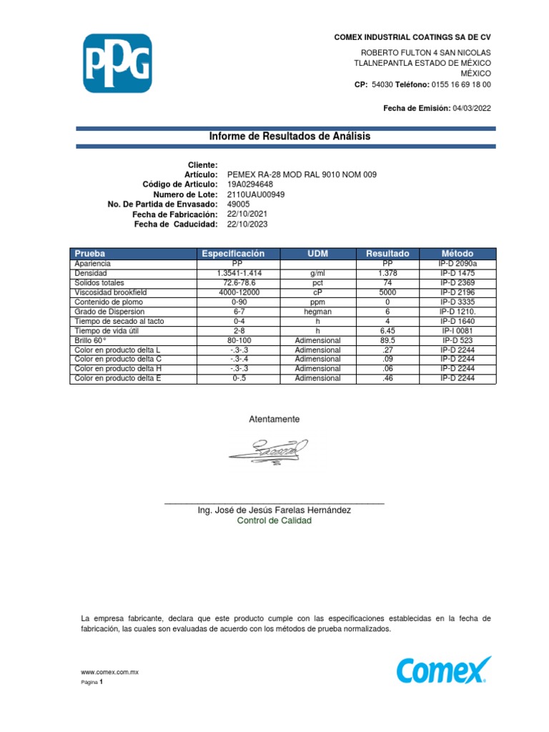 Ra-28 Mod Ral 9010 Nom 053 - 49005 | PDF