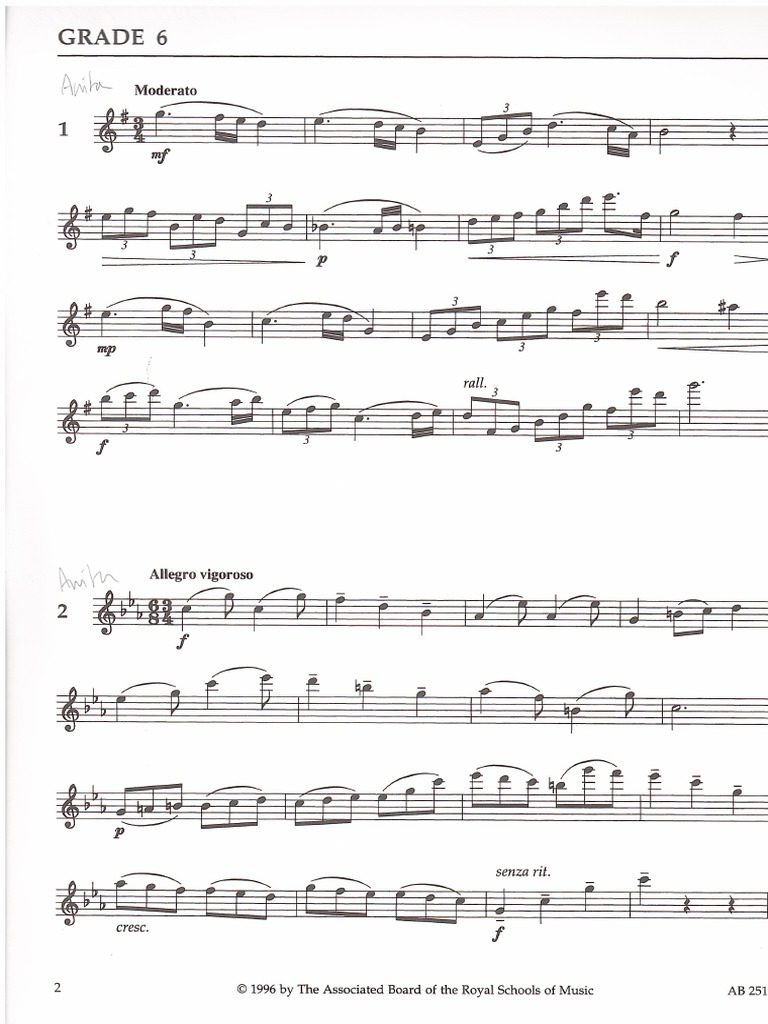 Sight Reading Abrsm 6 To 8 | PDF