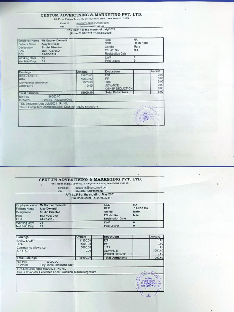 Salary Slip | PDF