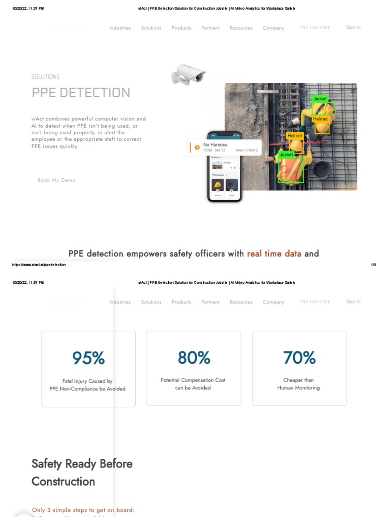 Viact - Ai: PPE Detection Solution For Construction Jobsite, AI Video ...