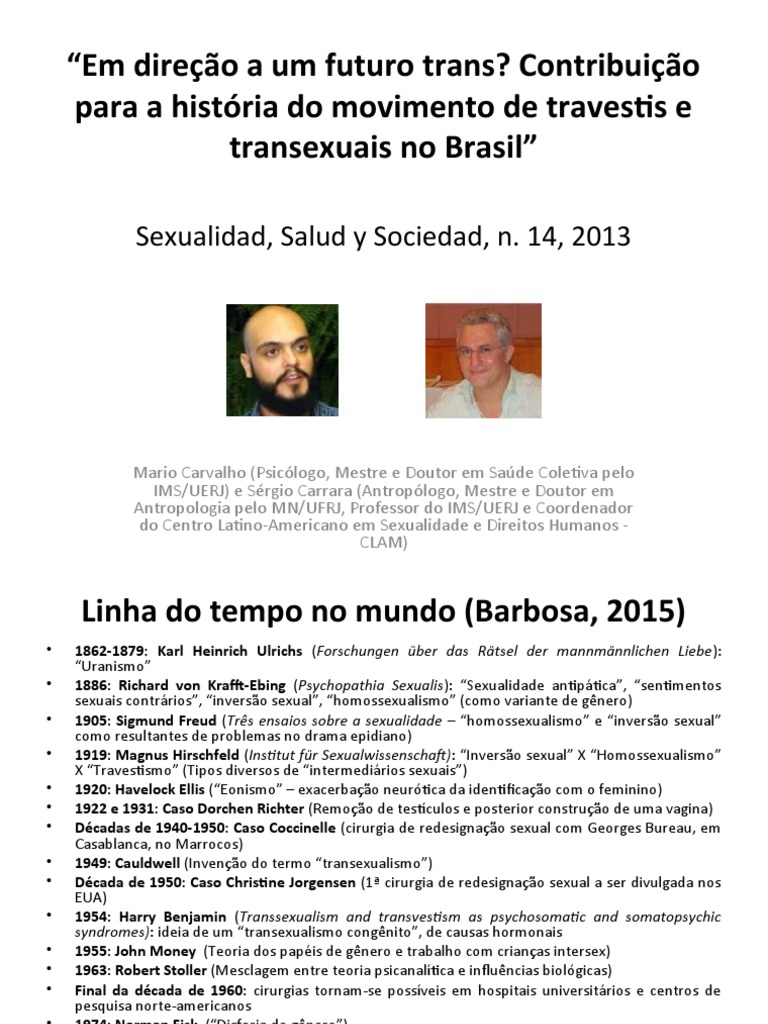 Mario Carvalho e Sergio Carrara - em Direção A Um Futuro Trans ...