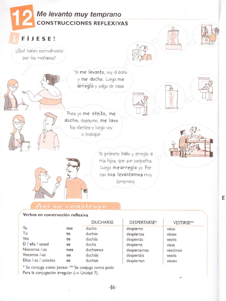 Gramática A1-A2 Rutina Diaria | PDF | Asunto (gramática) | Gramática