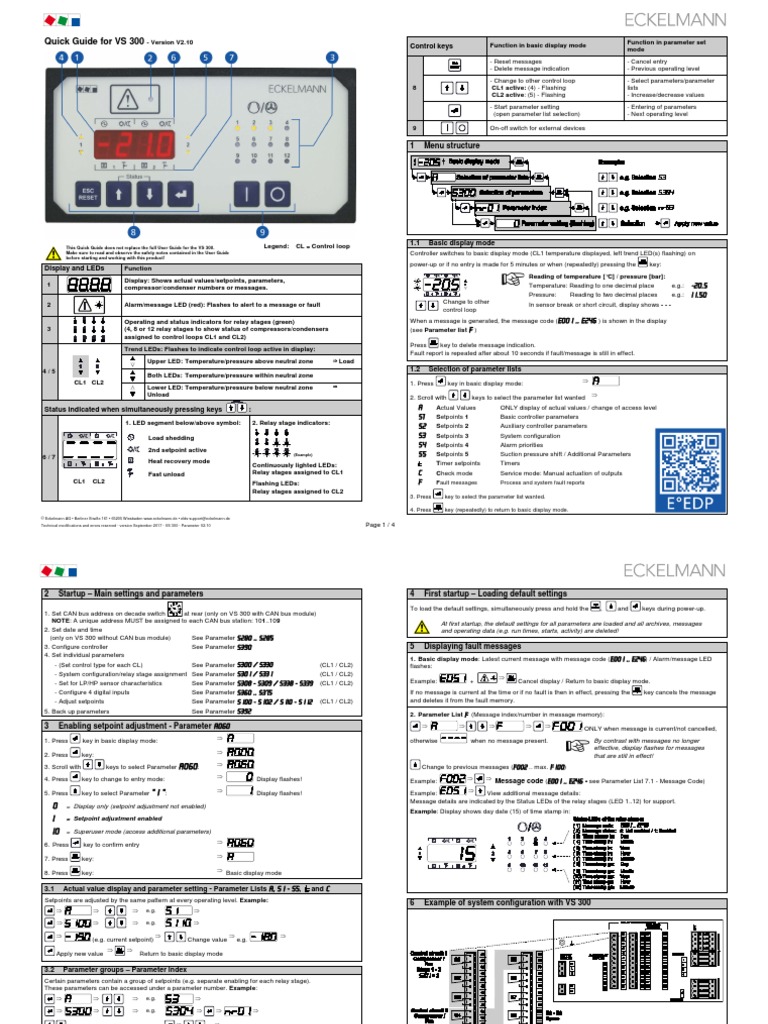 11a Vs300 Quick Guide en v2.10 Eag | PDF | Parameter (Computer Programming) | Booting