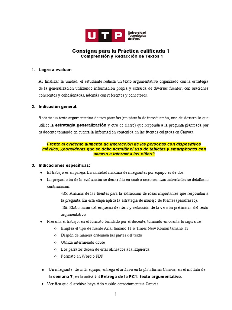 PC1Consigna 22C2A | PDF | Puntuación