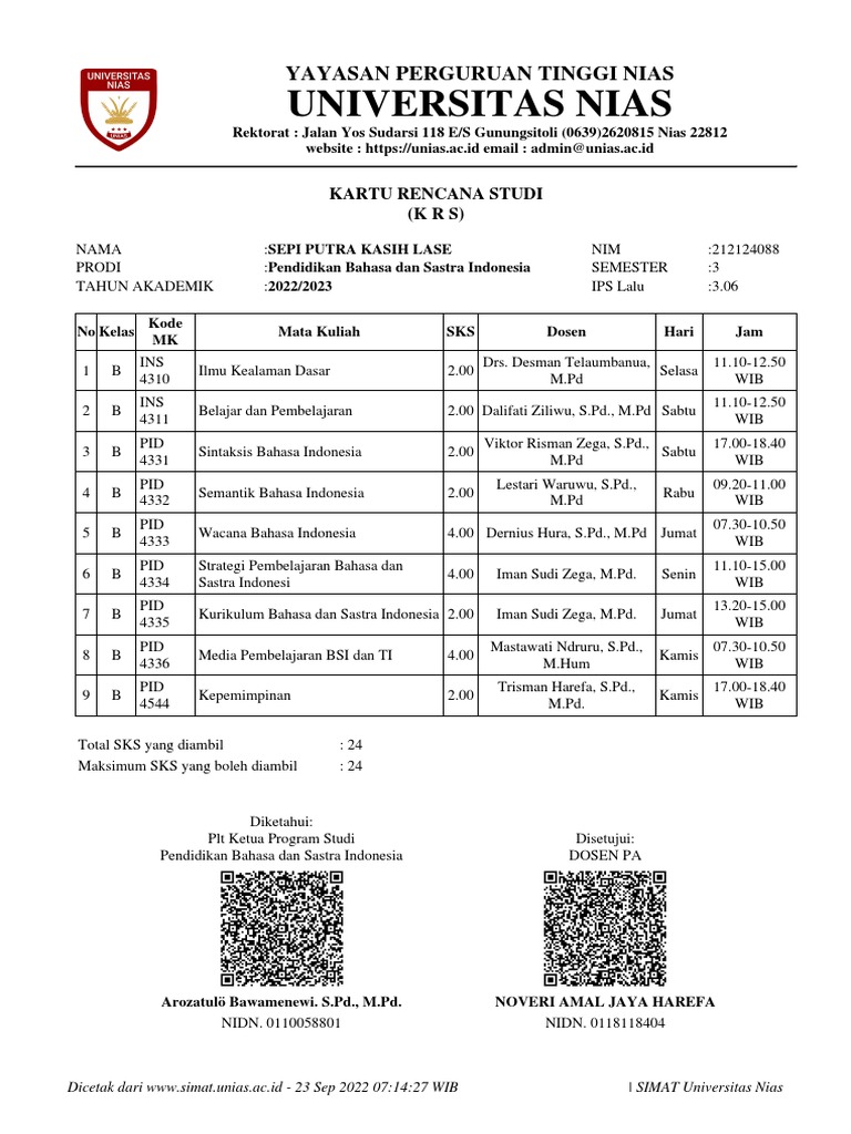 Universitas Nias: Yayasan Perguruan Tinggi Nias | PDF