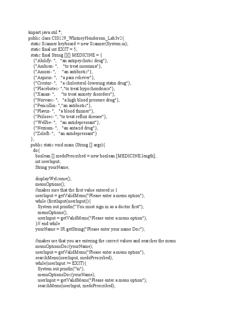 Medicine Prescriptions Java | Download Free PDF | Medical Prescription ...