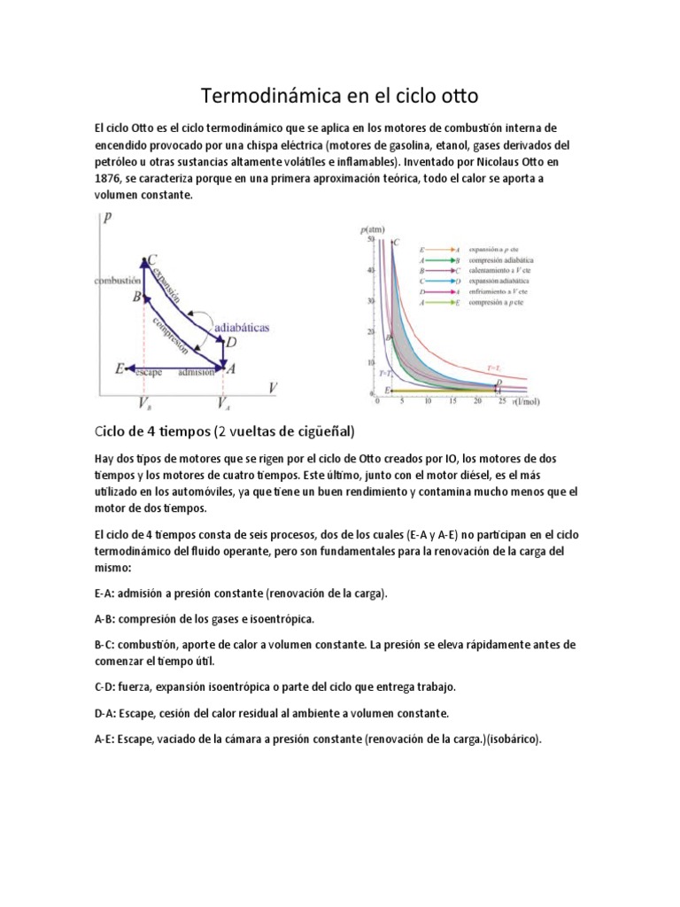 Termodinámica en El Ciclo Otto | PDF